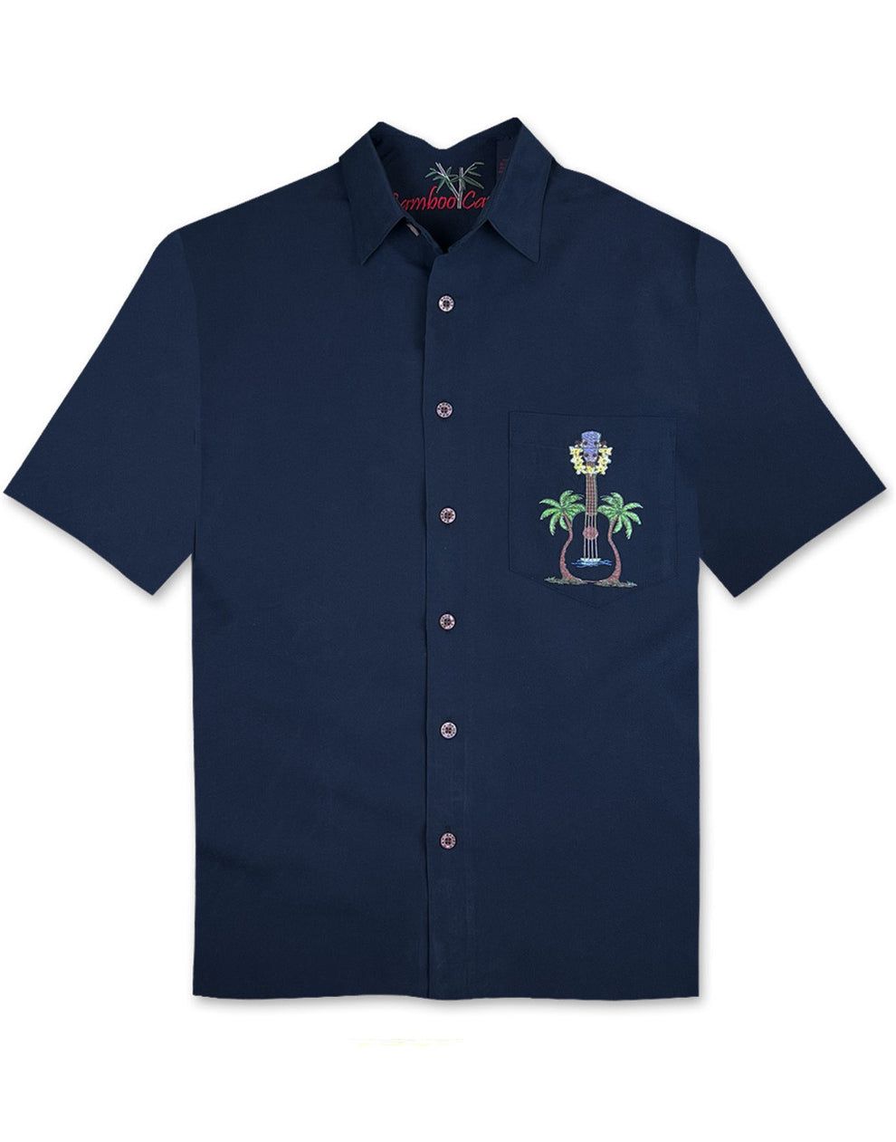 Ukulele Island Embroidered Polynosic Camp Shirt by Bamboo Cay – Captain ...