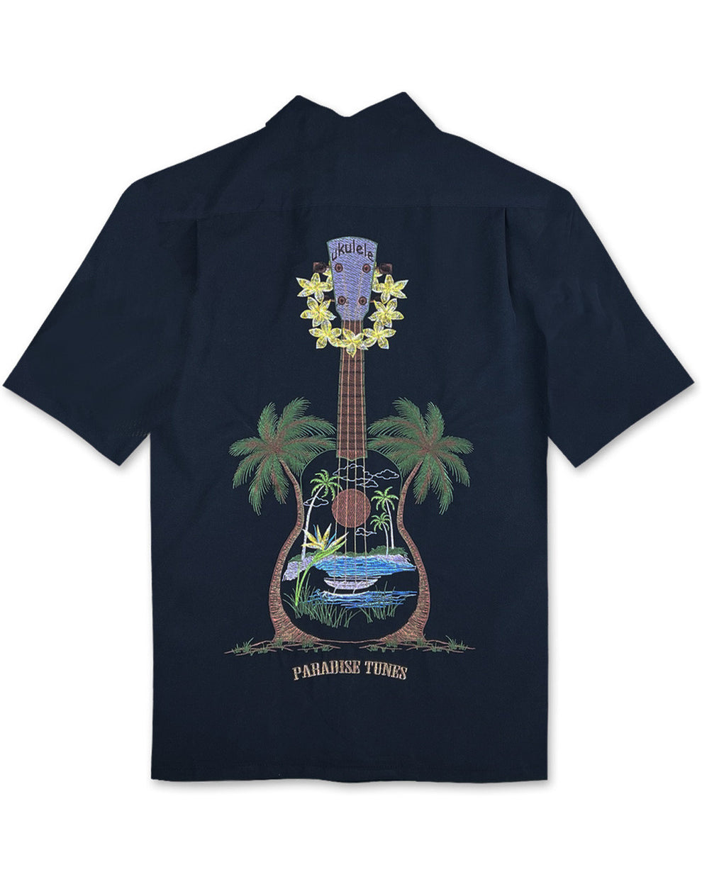 Ukulele Island Embroidered Polynosic Camp Shirt by Bamboo Cay – Captain ...